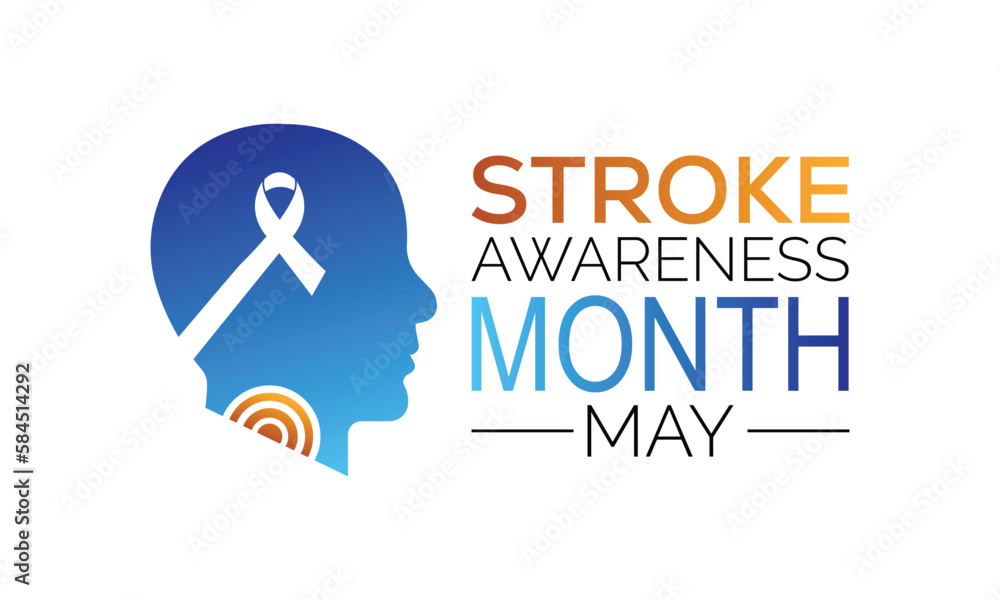 National Stroke awareness month is observed each year during May.Vector ...