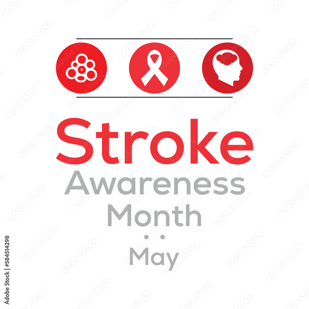 National Stroke awareness month is observed each year during May.Vector ...