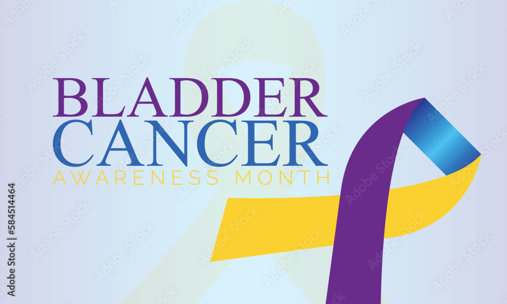 Bladder cancer awareness month observed each year in May.Vector illustration template background ...