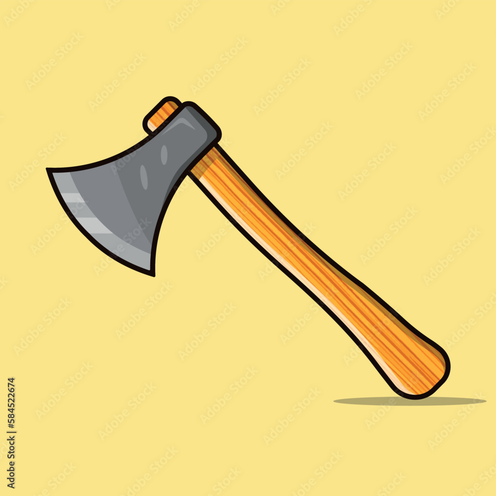 Cartoon Vector Of An Axe With A Wooden Handle, Vector Axe Stock ... Cartoon Vector Of An Axe With A Wooden Handle, Vector Axe Stock ...