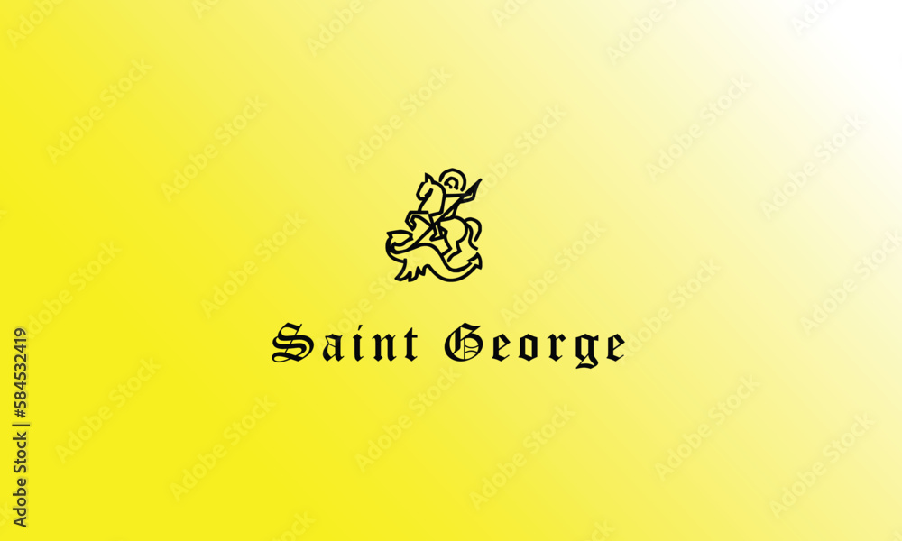 Saint George logo concept minimal design black color company brand logo ...