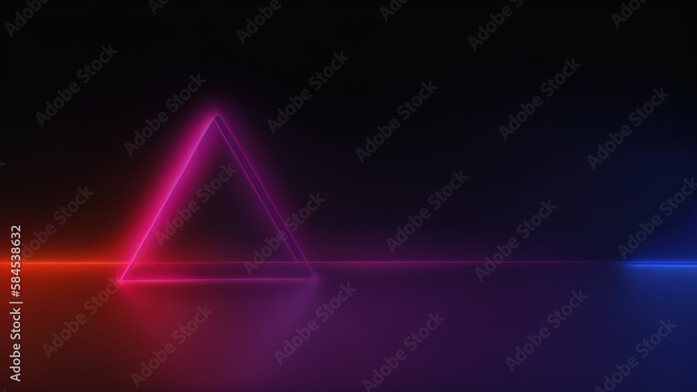 Black background with neon lines. generate by ai Stock Illustration ...