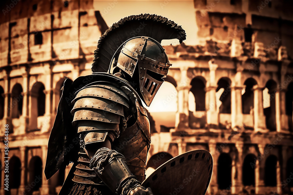 Roman Antique Gladiator or Centurion: Standing in the Ancient Roman ...
