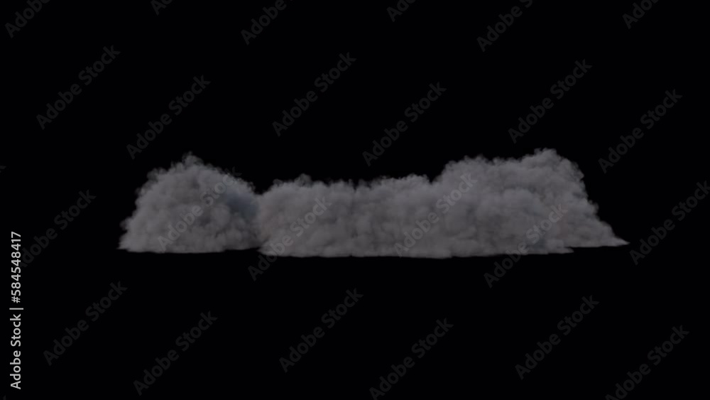Nuclear Atom Explosion view with large mushroom cloud and shockwave ...