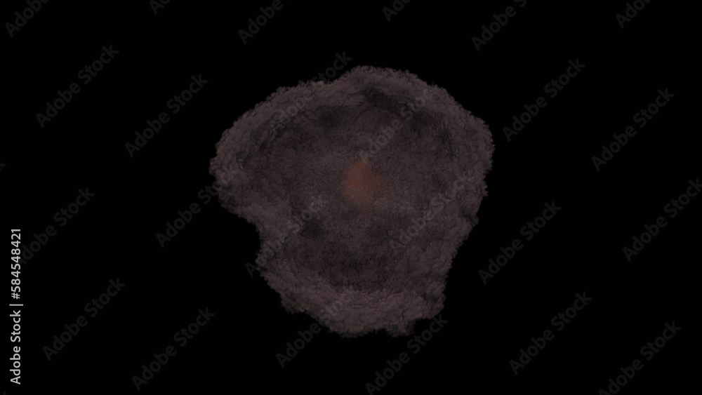 Nuclear Atom Explosion Aerial view Drone view with large mushroom cloud ...