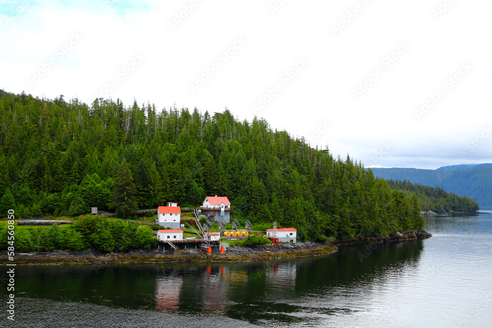 Boat Bluff Lighthouse is located near Klemtu on the scenic south end of ...