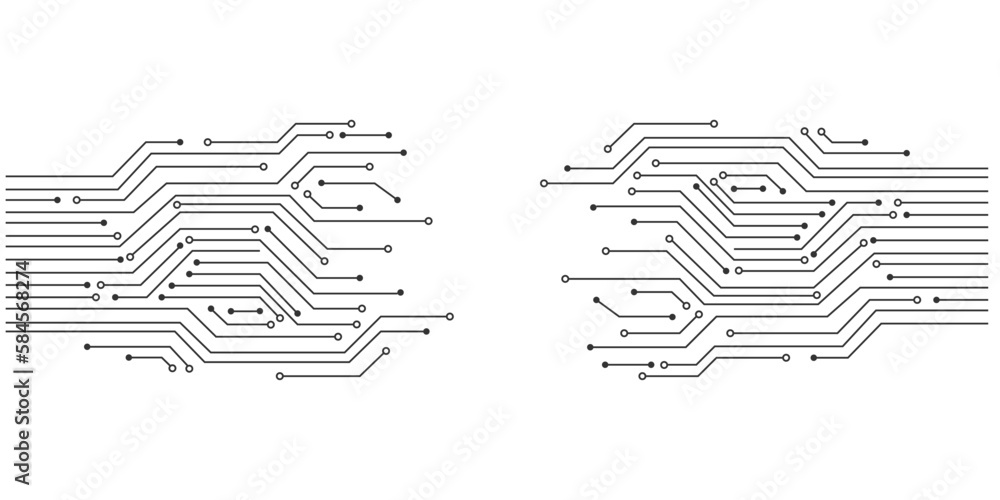 Circuit board vector background, black vector illustration design on ...