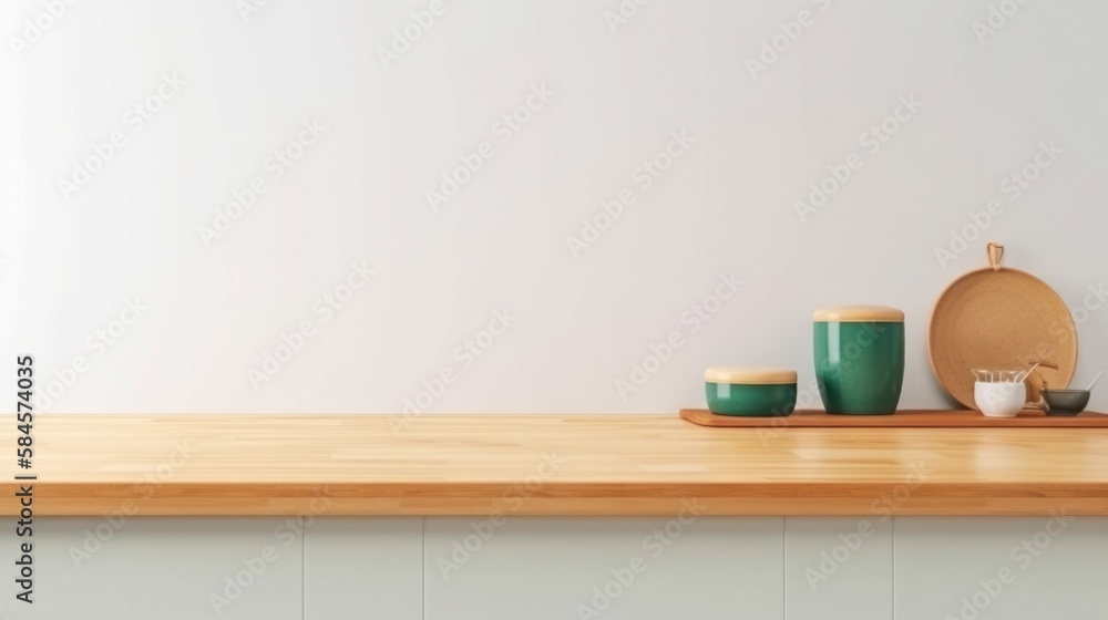 Minimal cozy counter mockup design for product presentation background ...