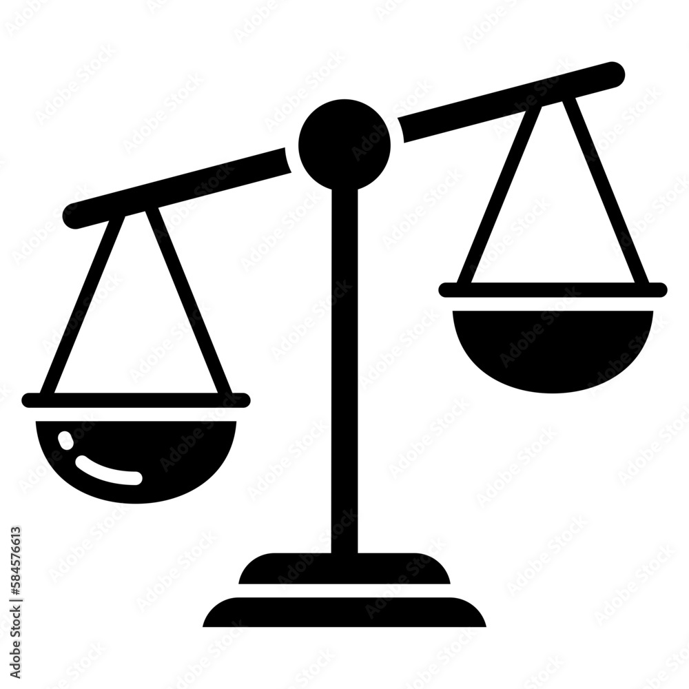 Solid balance icon Stock Vector | Adobe Stock