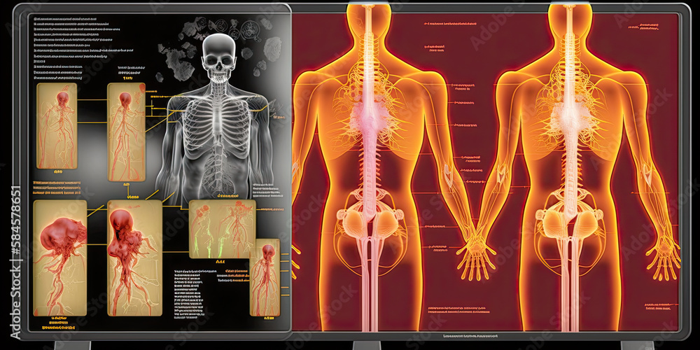 An X-ray image of the lymphology and hematopoietic system - Generative ...