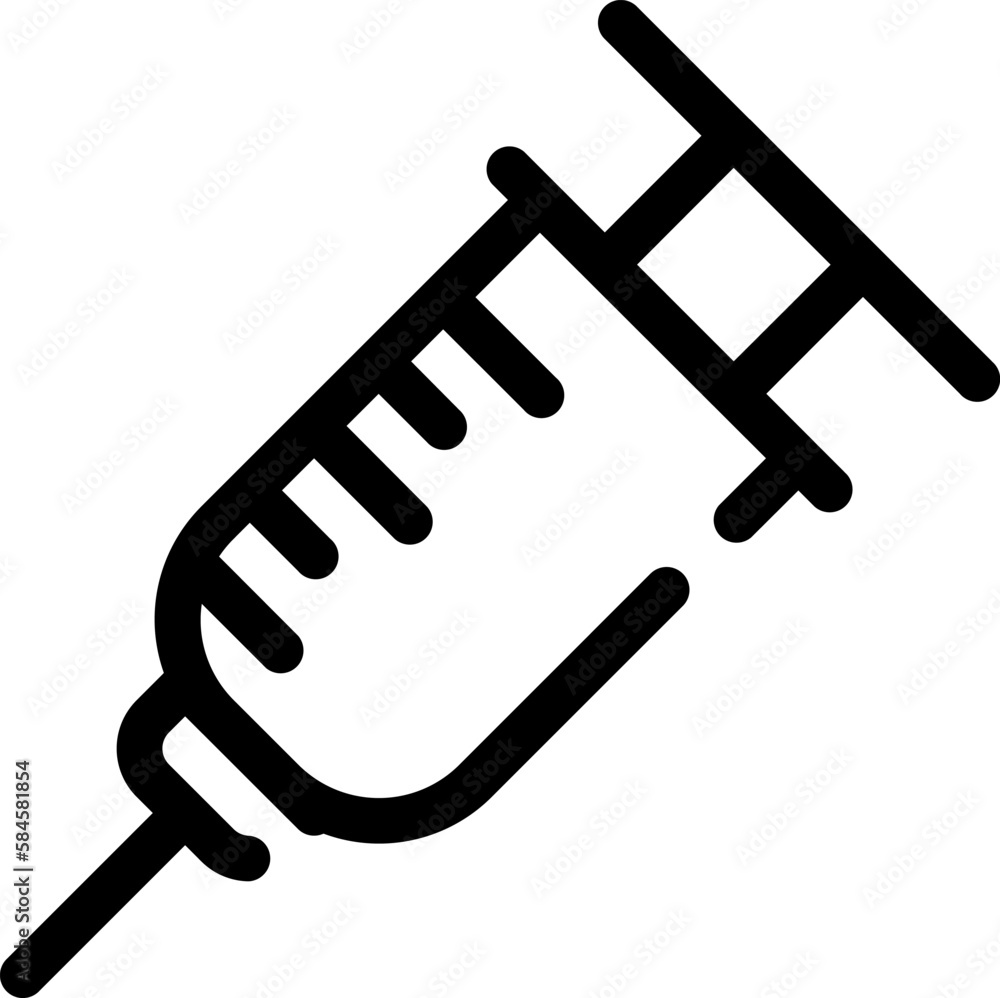 Injection icon represents a needle or syringe that is used to ...