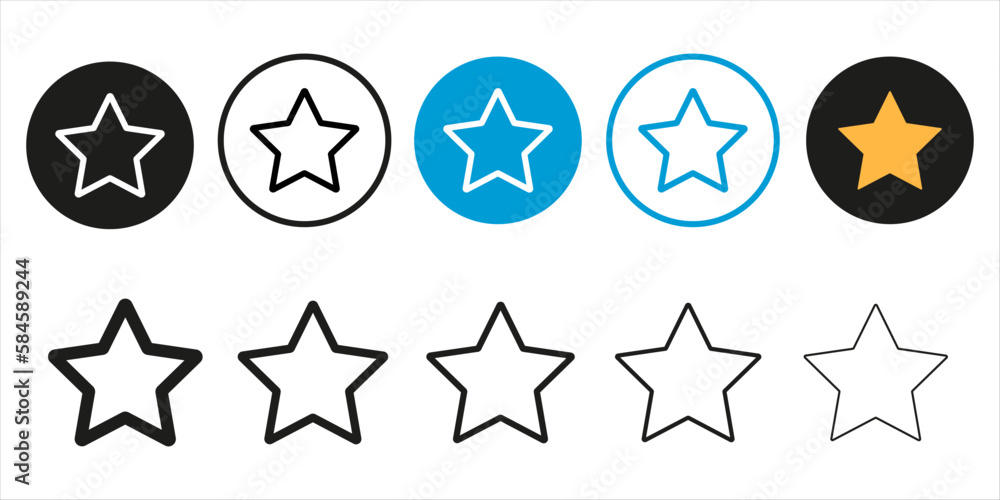 favorite star icon vector, star rating icon symbols, reward rating mark ...