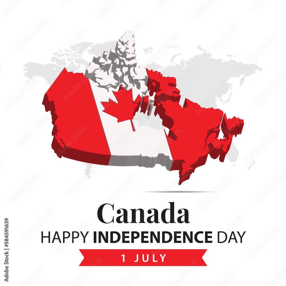 Canada Independence Day, 3d rendering Canada Independence Day ...