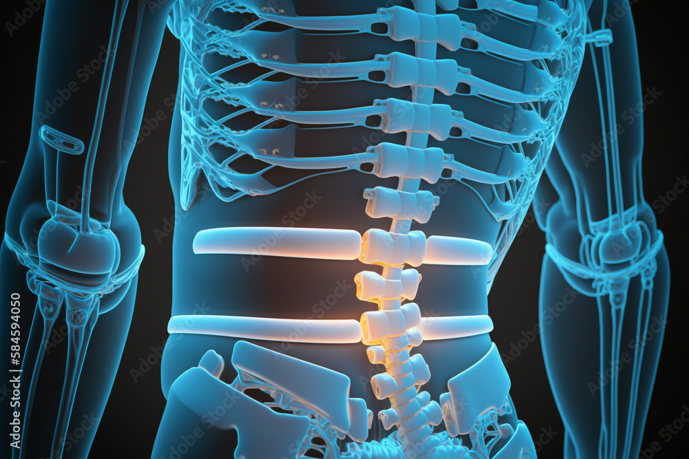 Medical. x - ray. SI - joint belt. demonstration. back pain, Generative ...