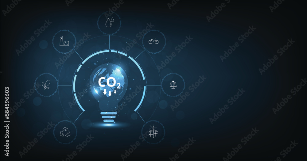 Reduce CO2 emissions to limit global warming. Lower CO2 levels with ...