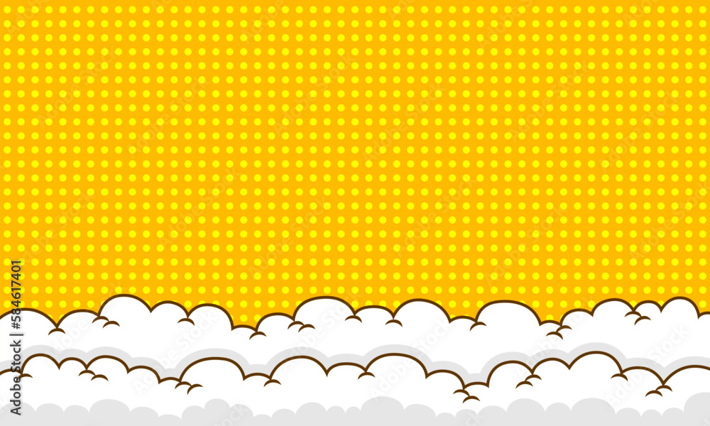 Yellow comic cartoon template design Stock Vector | Adobe Stock