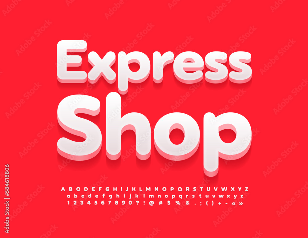 Photo & Art Print Vector creative signboard Express Shop, Popskraft