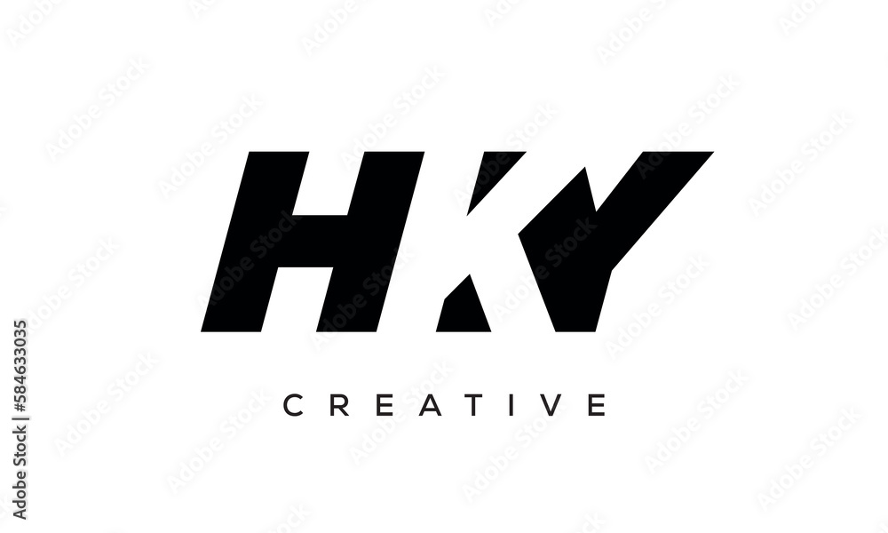 HKY letters negative space logo design. creative typography monogram ...