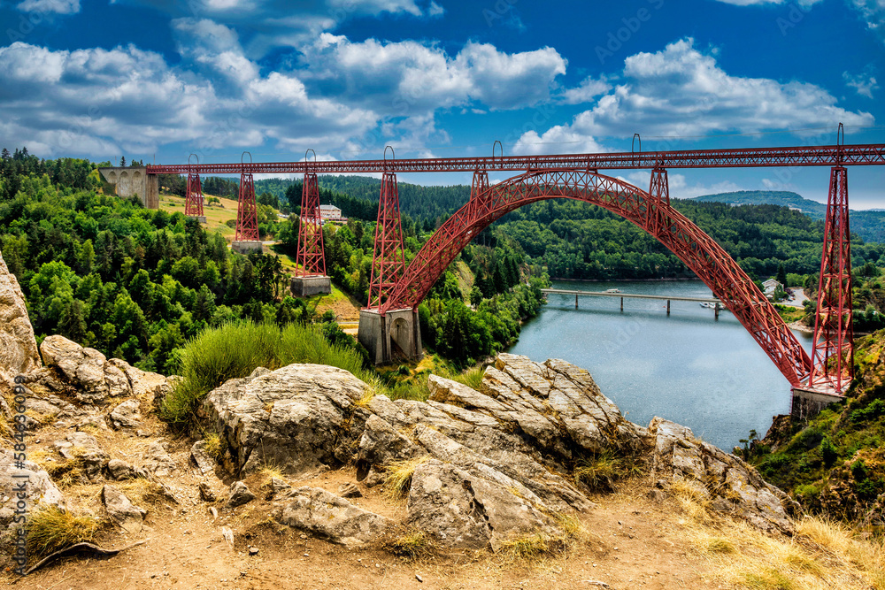 Foto de Viaduc de Garabit, entièrement métallique, ce pont ferroviaire ...