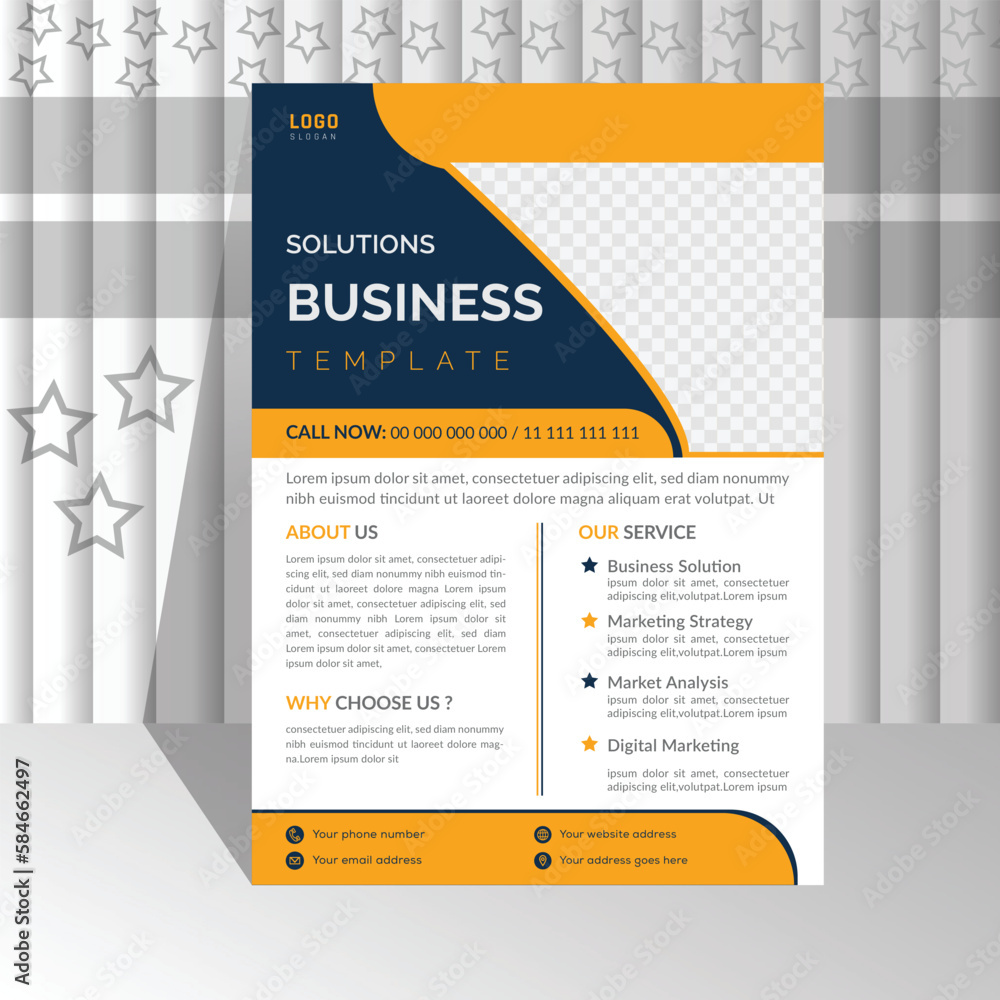 Modern flyer design for advertising promotion and growth company ...