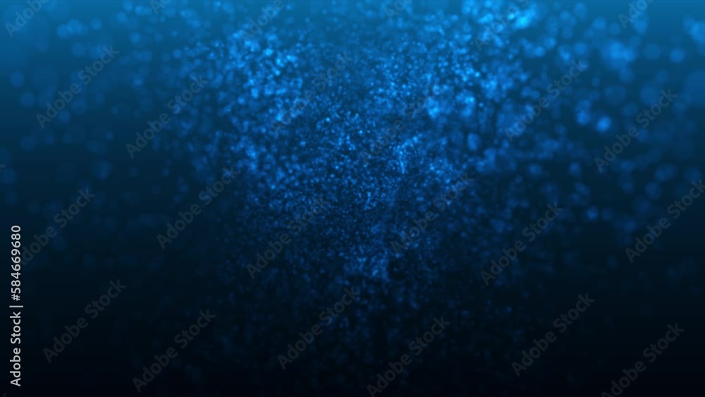 Background animation of aesthetic deep sea blue particles design ...