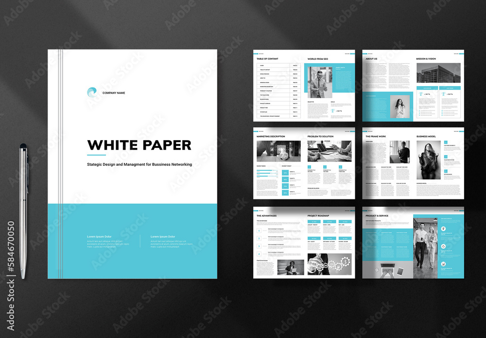 White Paper Stock Template | Adobe Stock