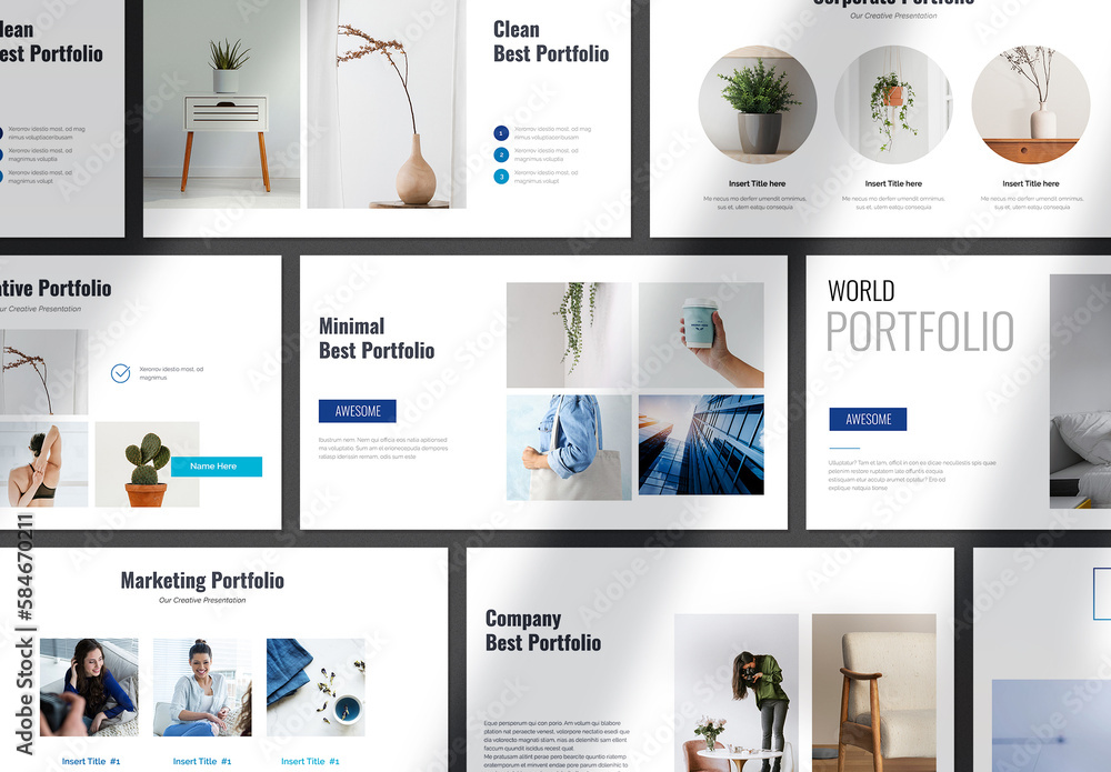 Portfolio Presentation Template Stock Template | Adobe Stock