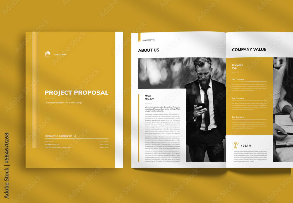 Project Proposal Layout Stock Template | Adobe Stock