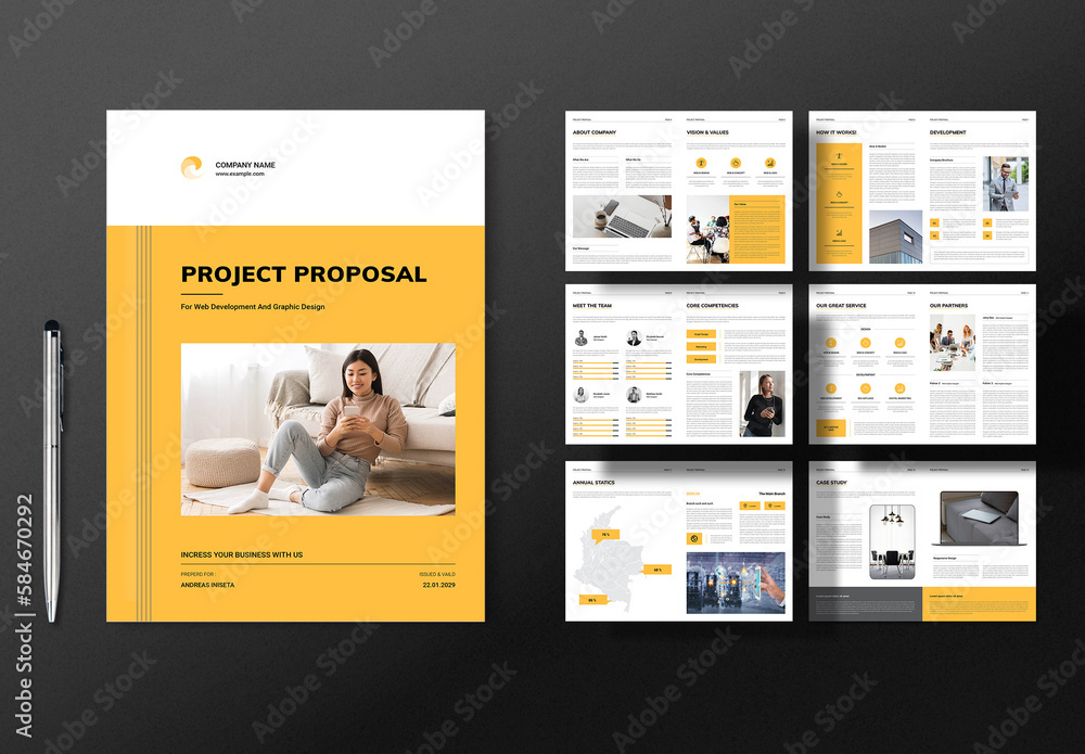 Project Proposal Stock Template | Adobe Stock
