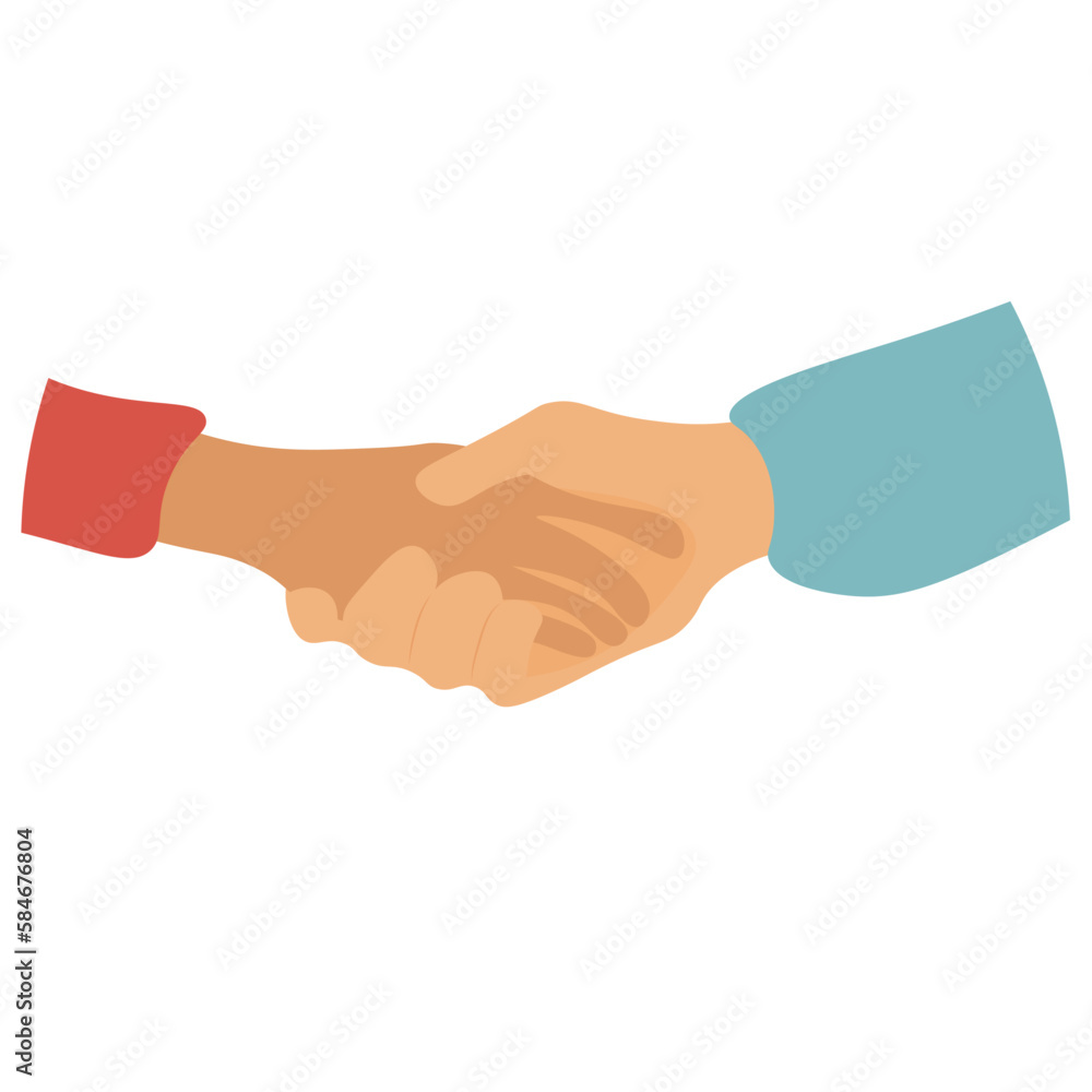 The concept of reconciliation. The couple reconciles and shakes hands ...