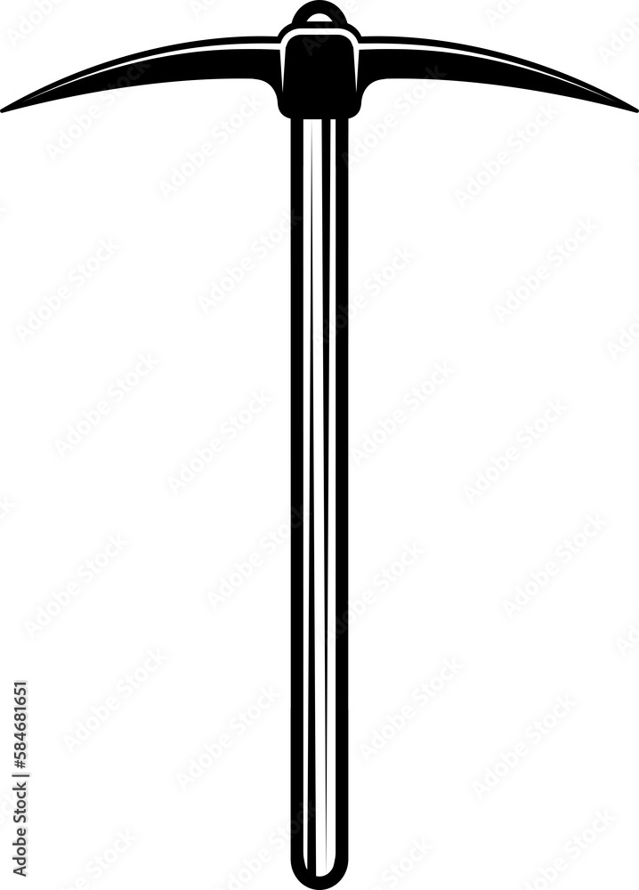 Vintage mining pickaxe. Can be used like emblem, logo, badge, label ...