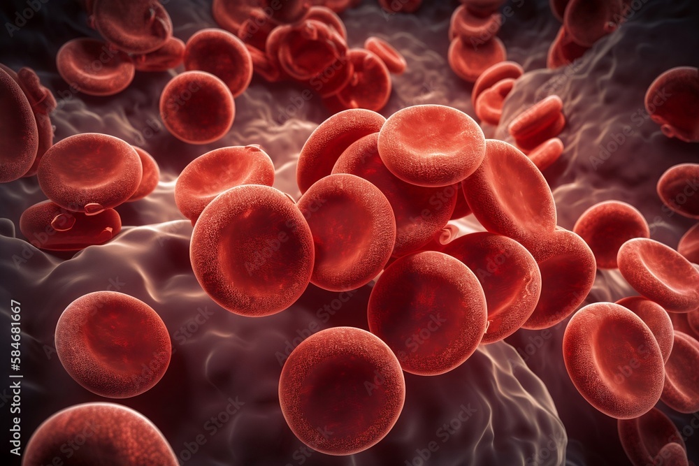 Blood hemoglobin. AI Generated Stock Illustration | Adobe Stock