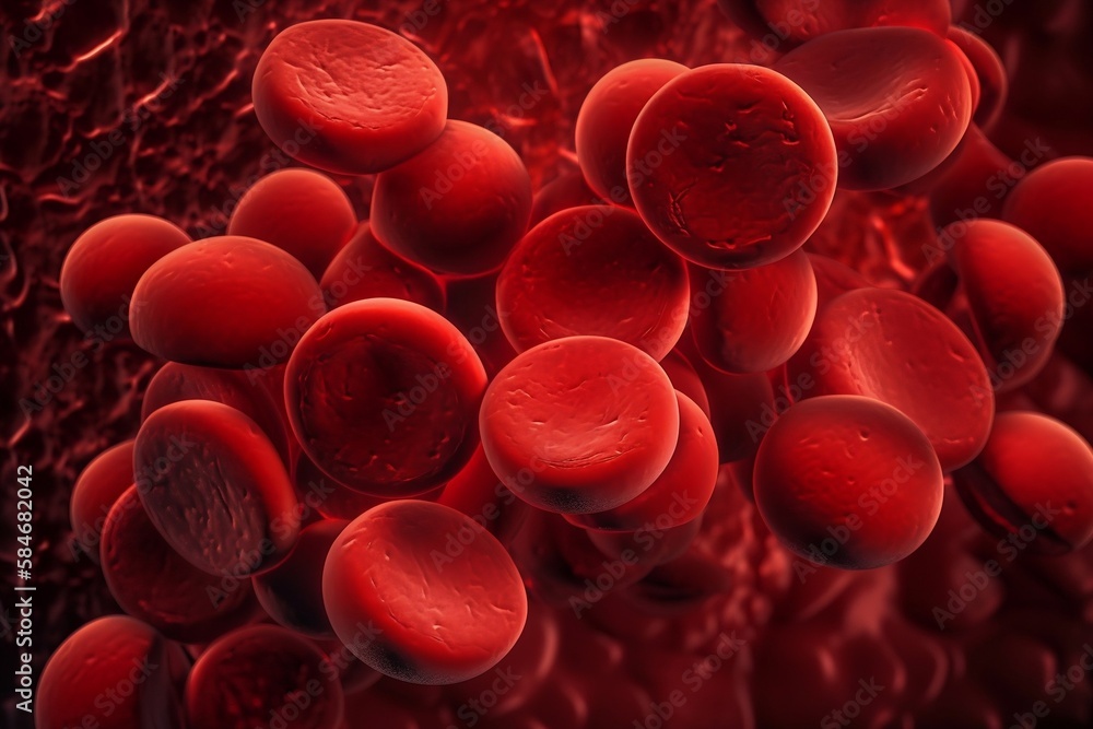 Blood hemoglobin. AI Generated Stock Illustration | Adobe Stock
