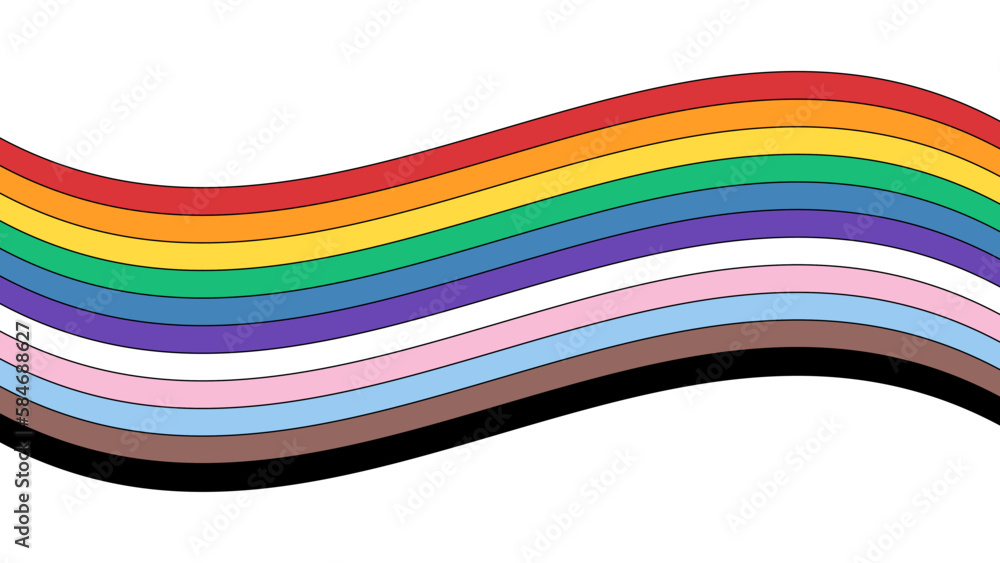 LGBT Pride Flag Background. LGBTQ Rainbow Flag Background Design for ...