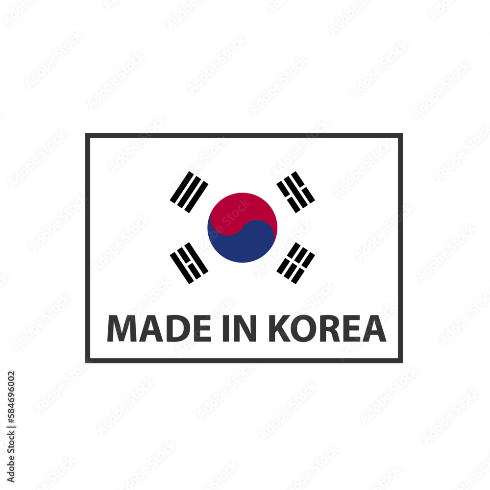 Made in Korea premium vector. Made in Korean icons Stock Vector | Adobe ...