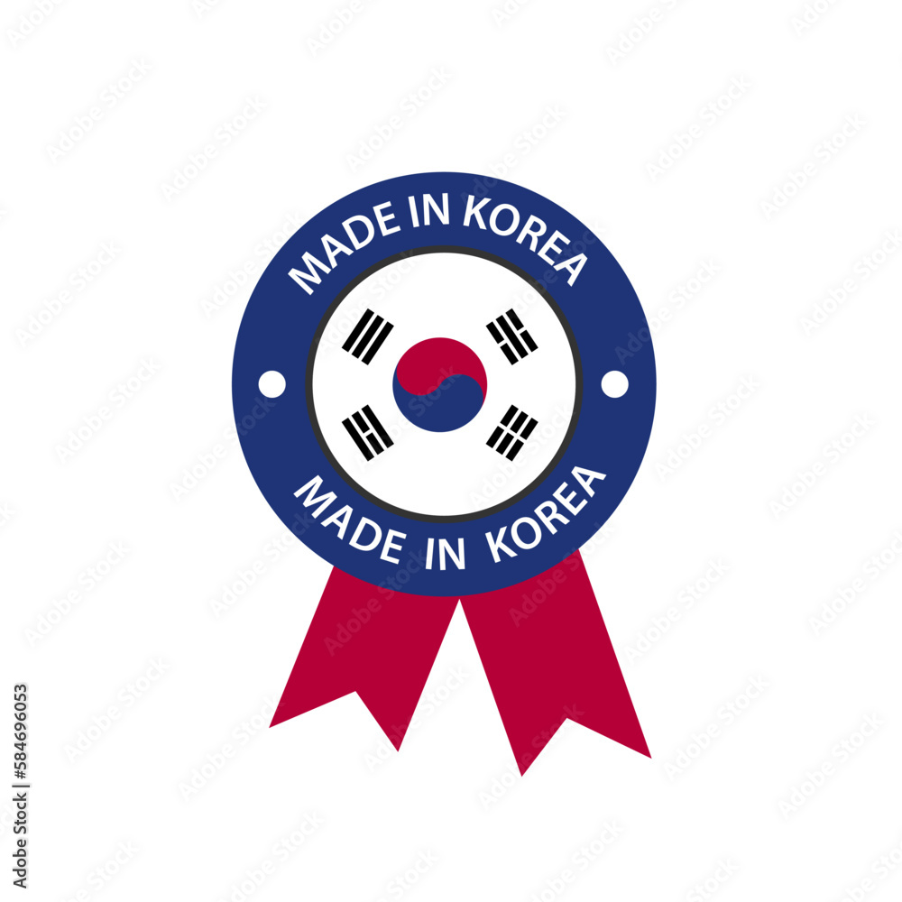 Made in Korea premium vector. Made in Korean icons Stock Vector | Adobe ...