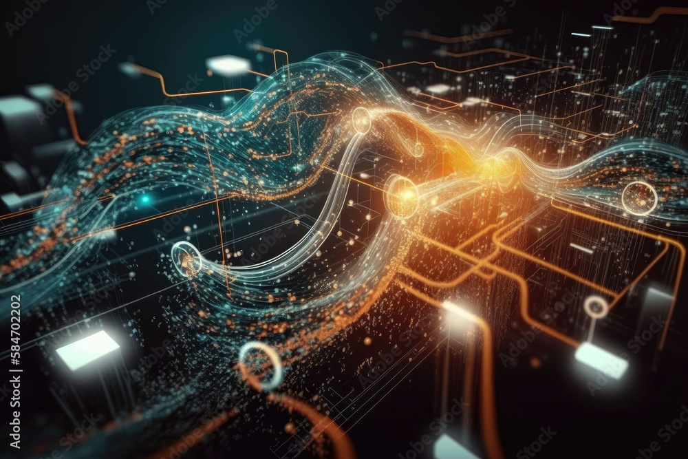 Artificial intelligence big data information flow technology background ...