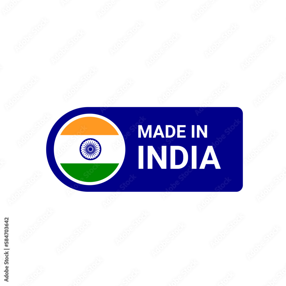 Made in India premium vector logo. Made in Indian logo, icon and badges ...