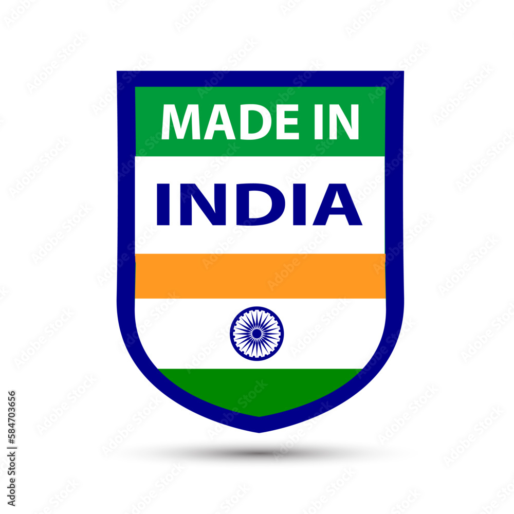 Made in India premium vector logo. Made in Indian logo, icon and badges ...