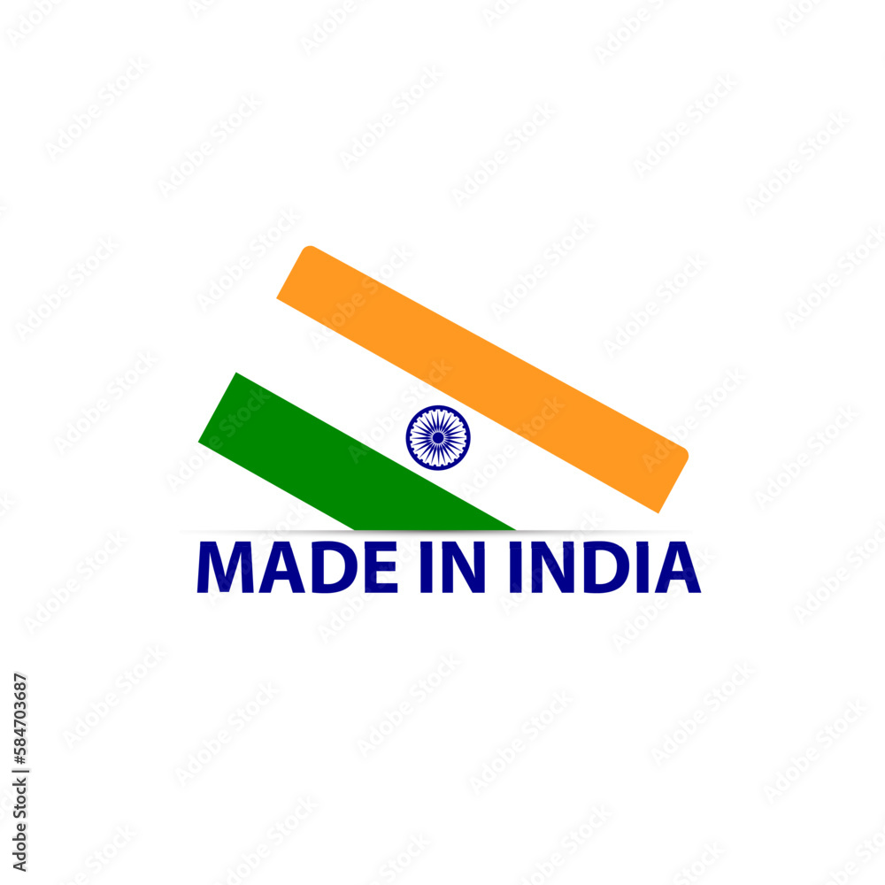 Made in India premium vector logo. Made in Indian logo, icon and badges ...