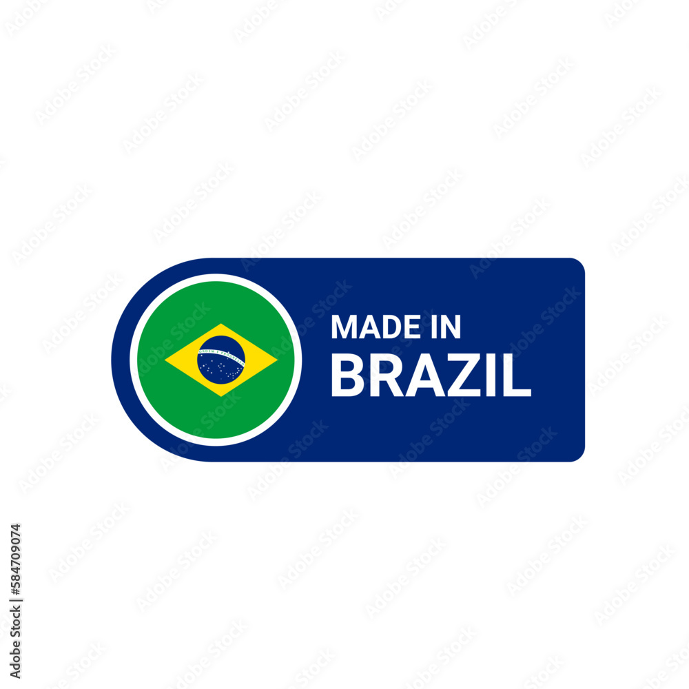 Made in Brazil premium vector logo. Made in Brazil logo, icon and ...