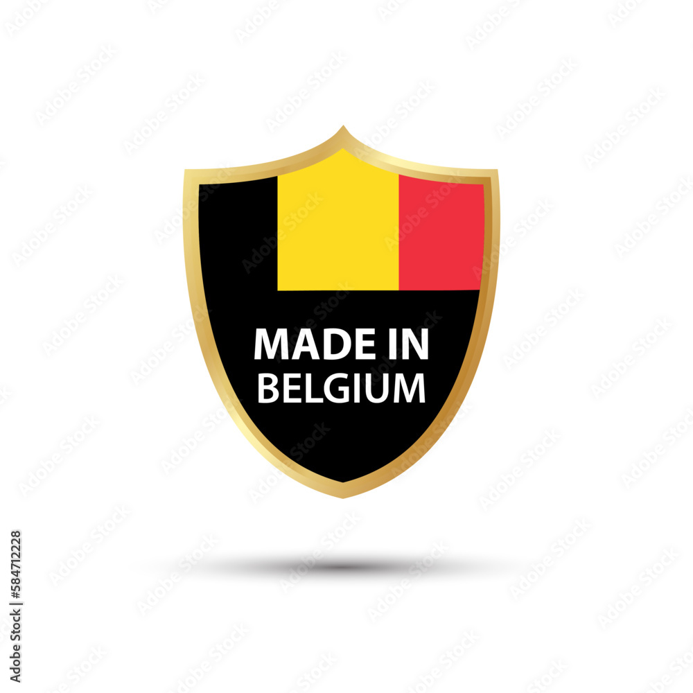 Made in Belgium premium vector logo. Made in Belgium logo, icon and ...
