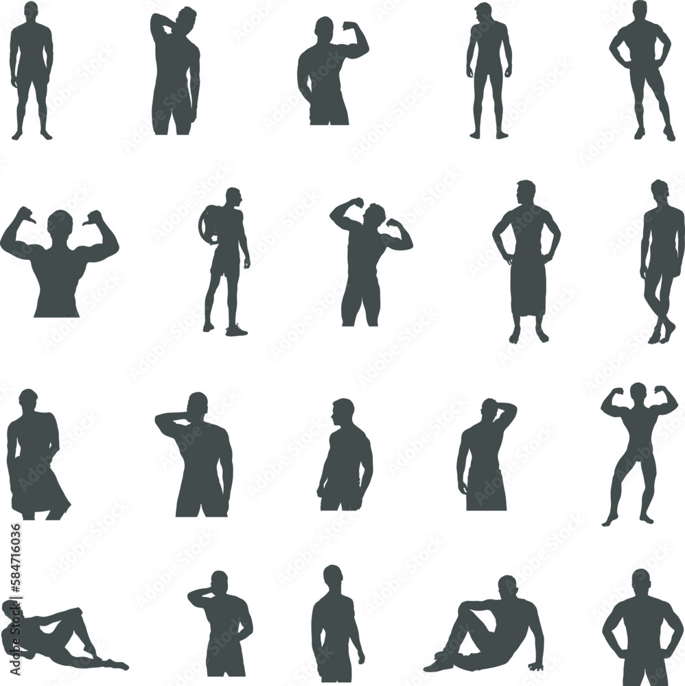 Sexy Man Silhouette Sexy Male Silhouette Hot Man Silhouette Sexy Man