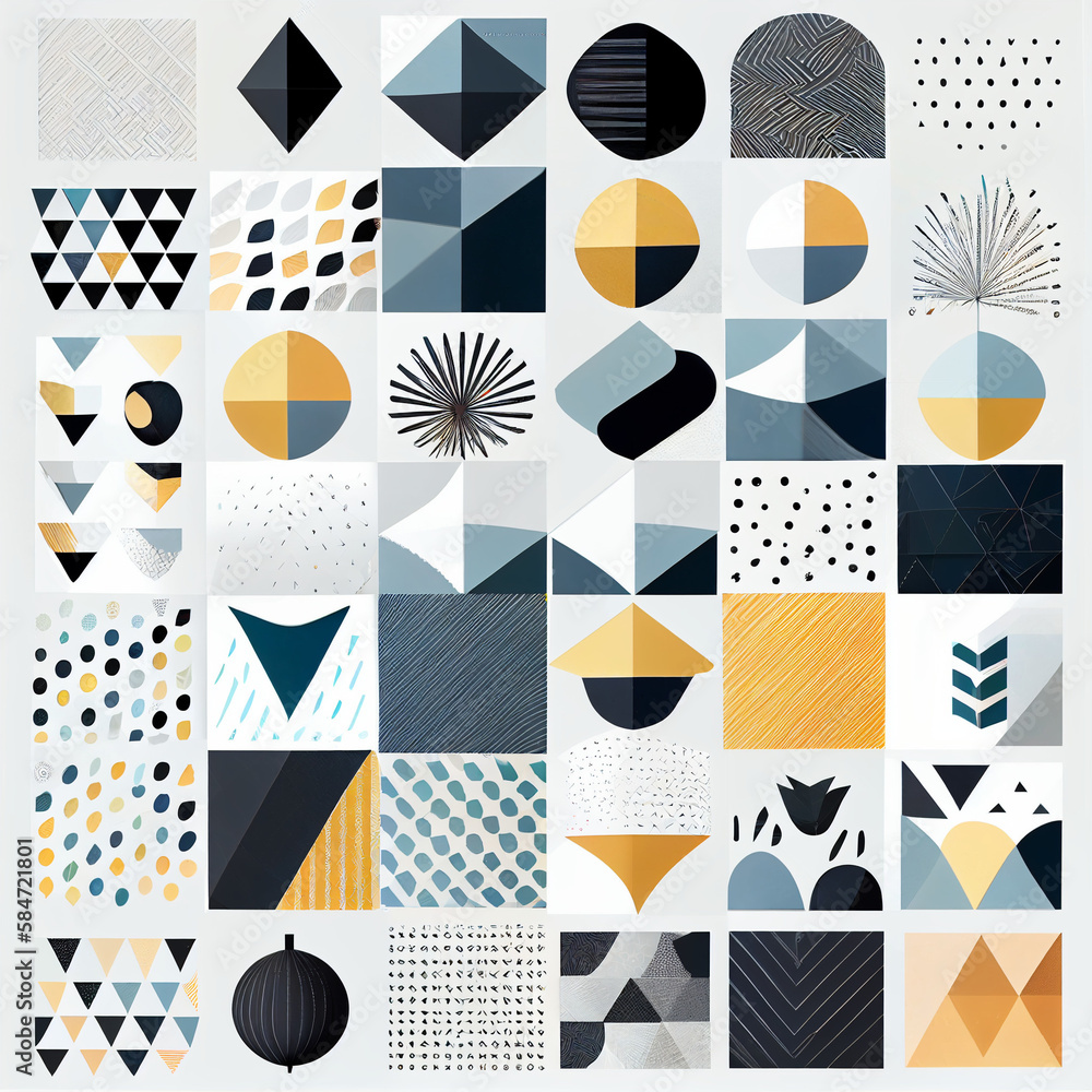 Set of versatile, minimalistic design elements and patterns t. The ...