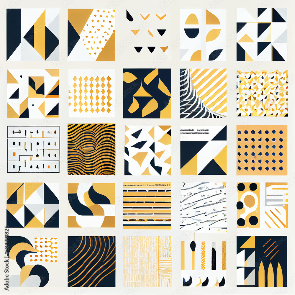 Set of versatile, minimalistic design elements and patterns t. The ...