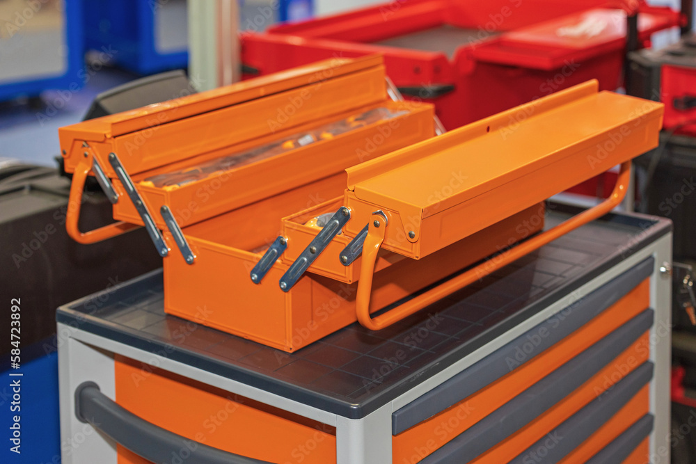Cantilever Tool Box Flip Out Stock Photo | Adobe Stock