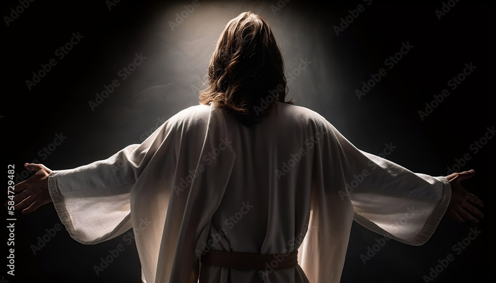 Jesus christ risen. Holy week. Stock Illustration | Adobe Stock