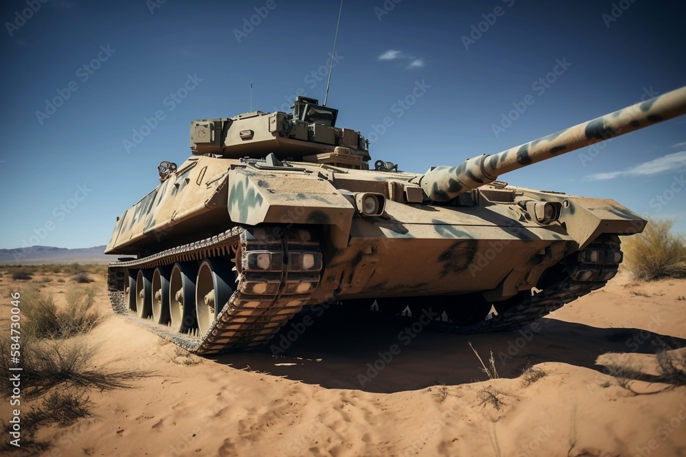 Tank in the Desert, Tank in Motion , Battle in the Desert - created ...