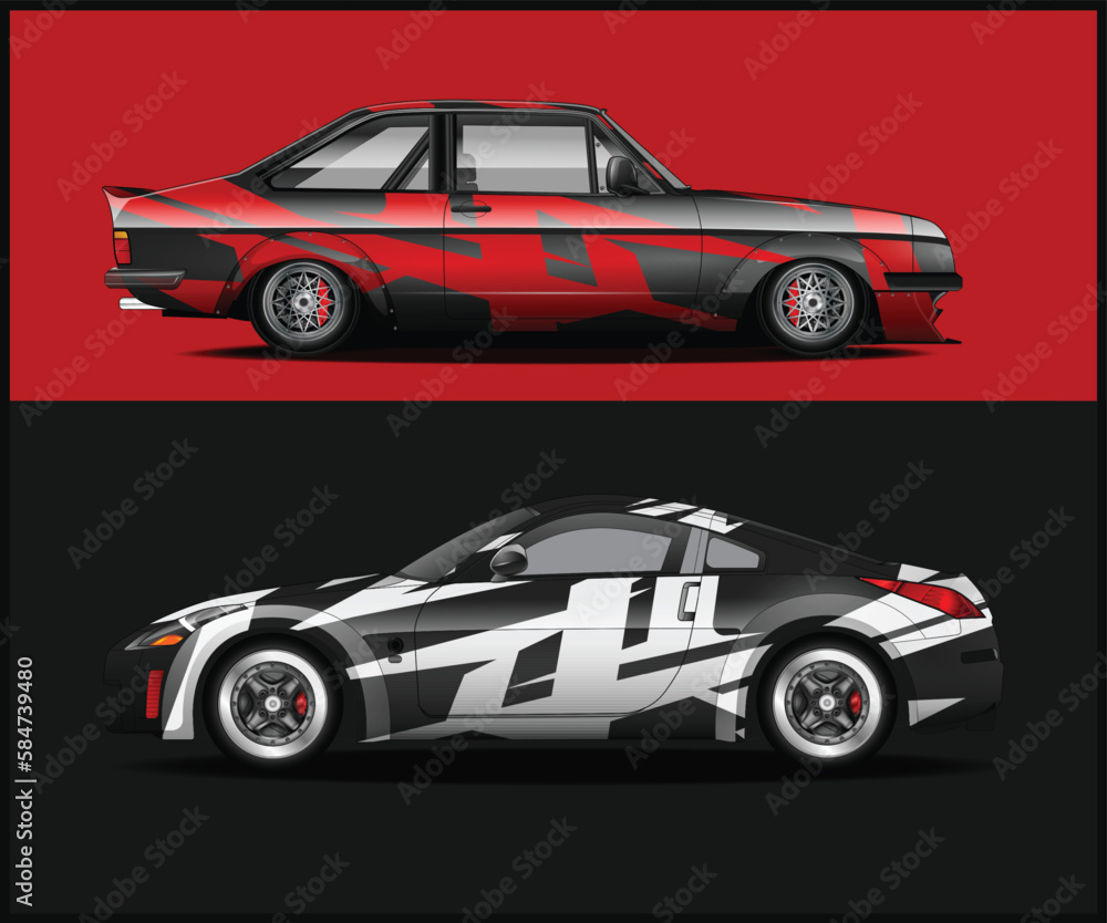 3m Wrap design for vinyl stickers, Car Signs, car wraps Stock Vector ...