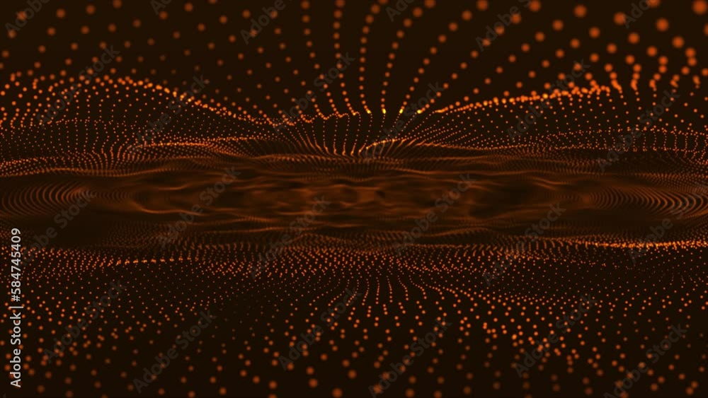 Futuristic science infographic. Vector illustration. Trapcode Form Glowing Dots Background. Red ...